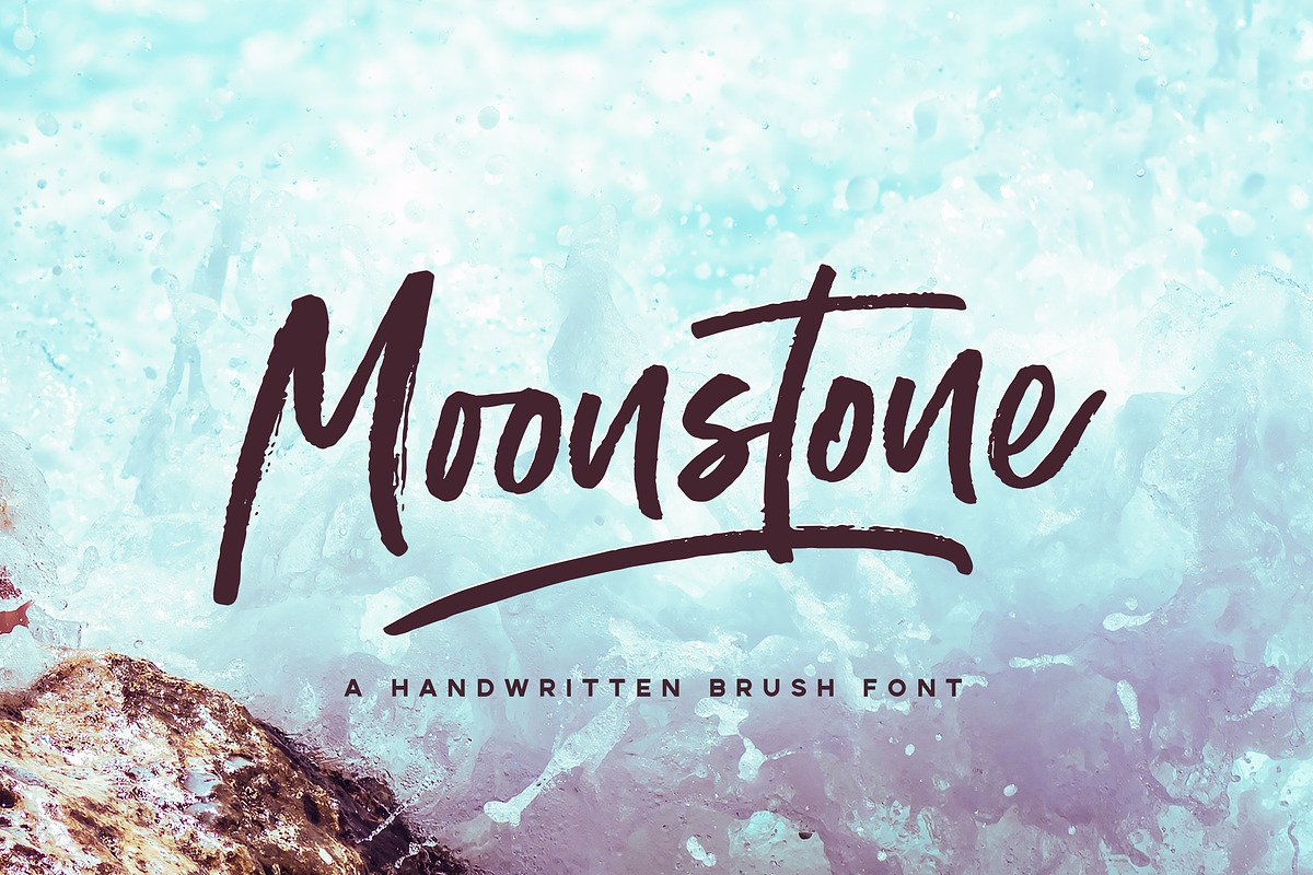 Moonstone Brush Font, a Script Font by VladCristea