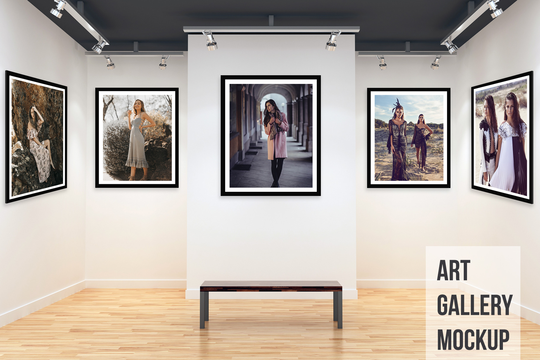 Art Gallery Mockup / Poster mockup, a Mockup by aivos