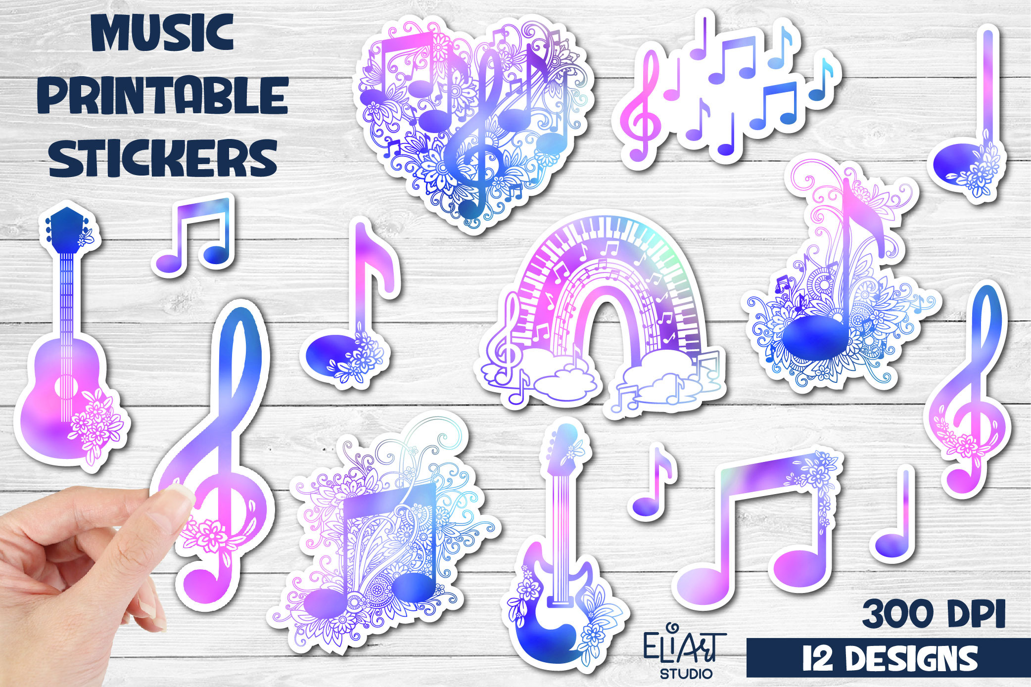 Music Printable Stickers