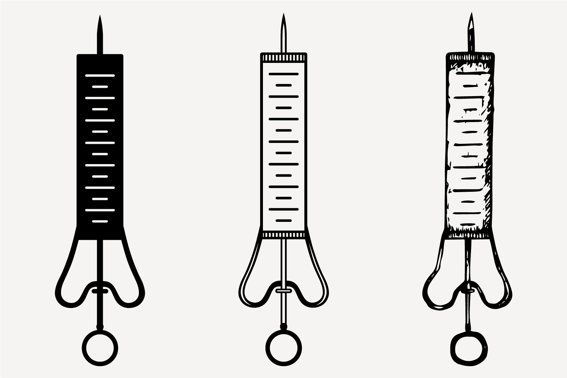 syringe set vector SVG PNG DXF, an Object Graphic by FileVectorSVG ...