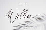 Willion Calligraphy Font, a Script Font by Pen Culture