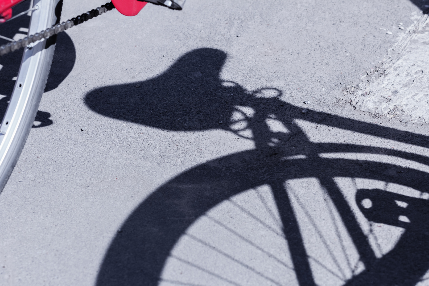 Shadow of bike on pavement | Sports & Recreation Stock Photos ...