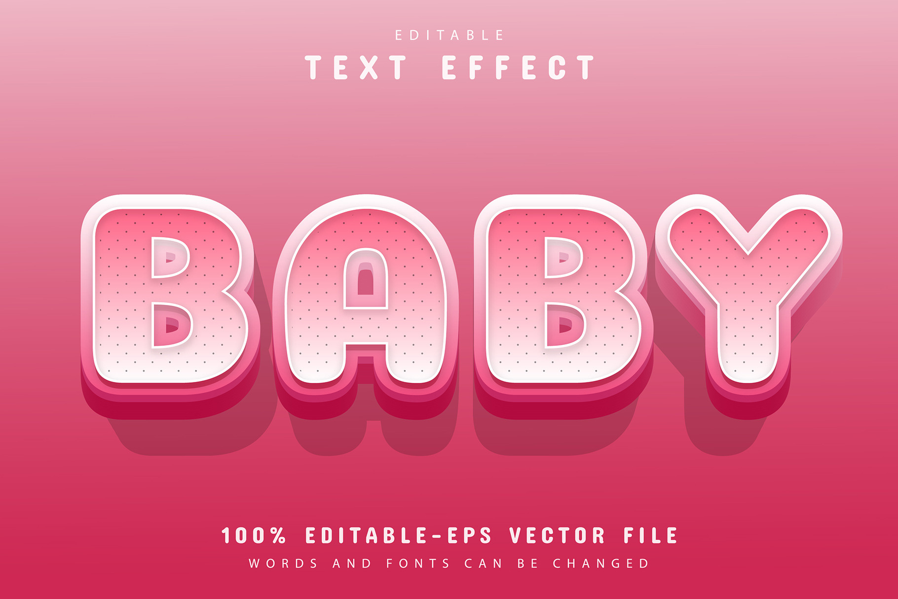 Baby text effect cartoon style, a Plug-in Add-On by Aglonemadesign