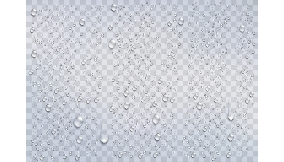Realistic rain drops, a Texture Illustration by ecco