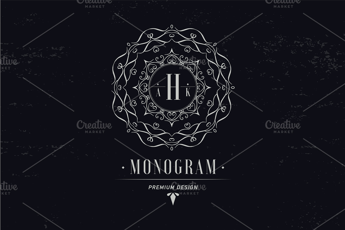 Monogram logo template, a Branding & Logo Template by oxygen_8