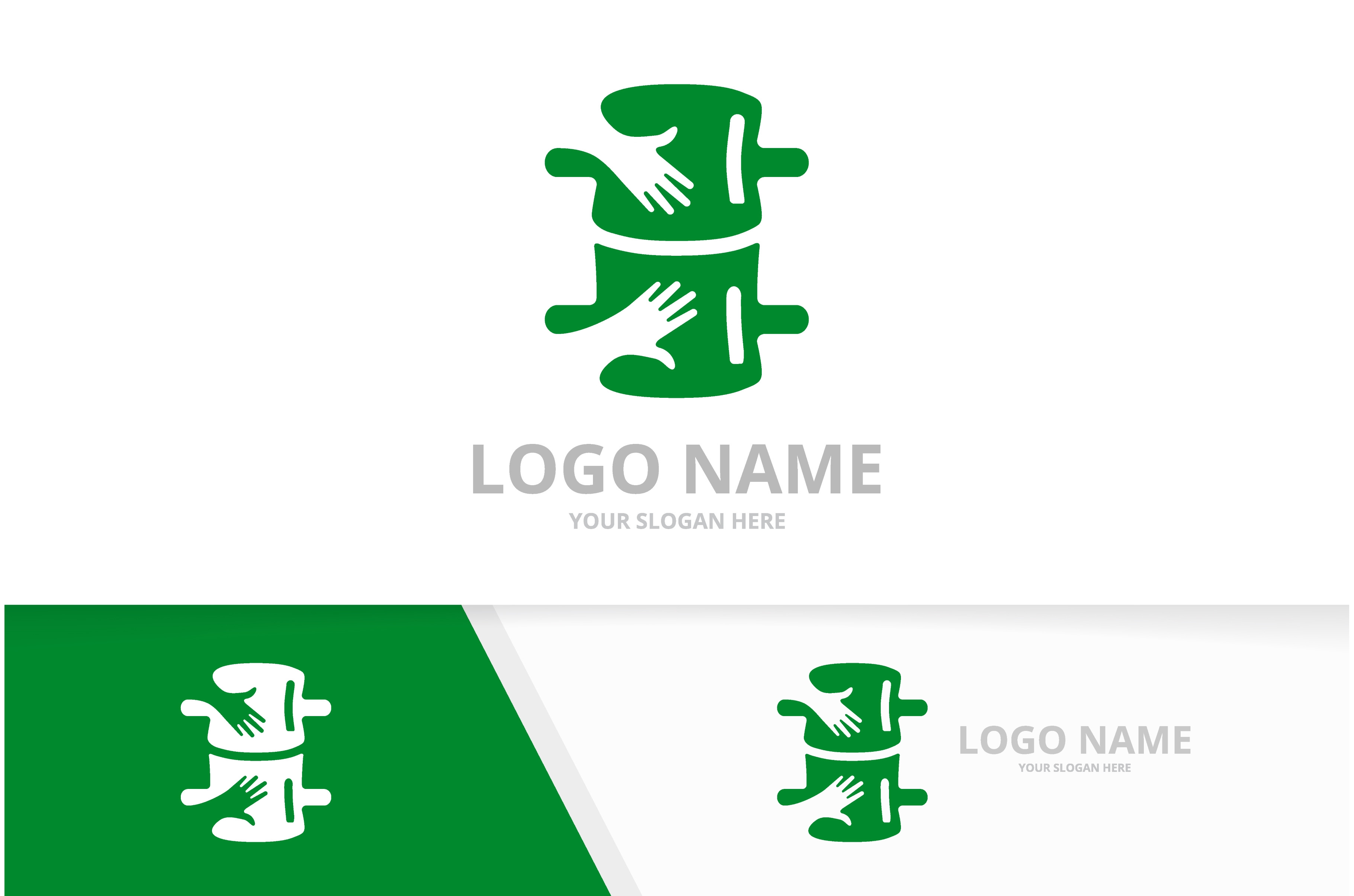 Vector spine and embrace logo, a Branding & Logo Template by GraphiShop