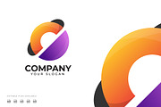 Letter O Gradient Color Logo
