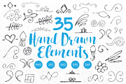 Hand Drawn Vector Elements Clipart, an Object Graphic by SavanasDesign