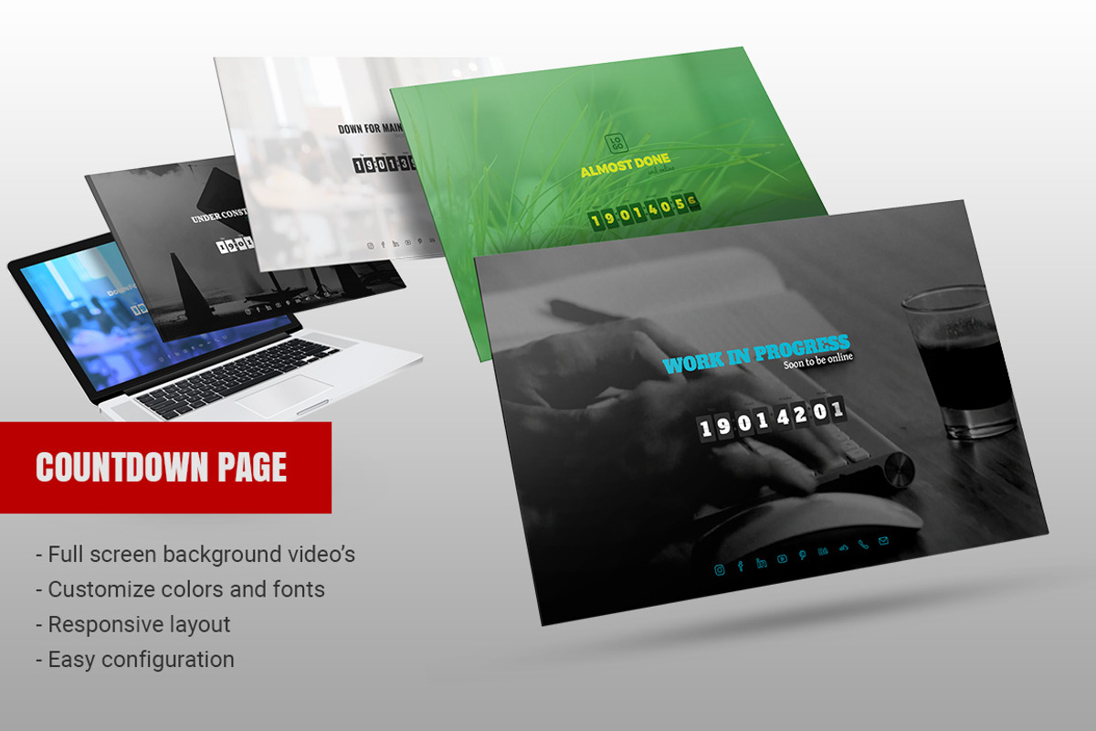 CountDowner | HTML5 countdown timer, a HTML Template by Slot Design