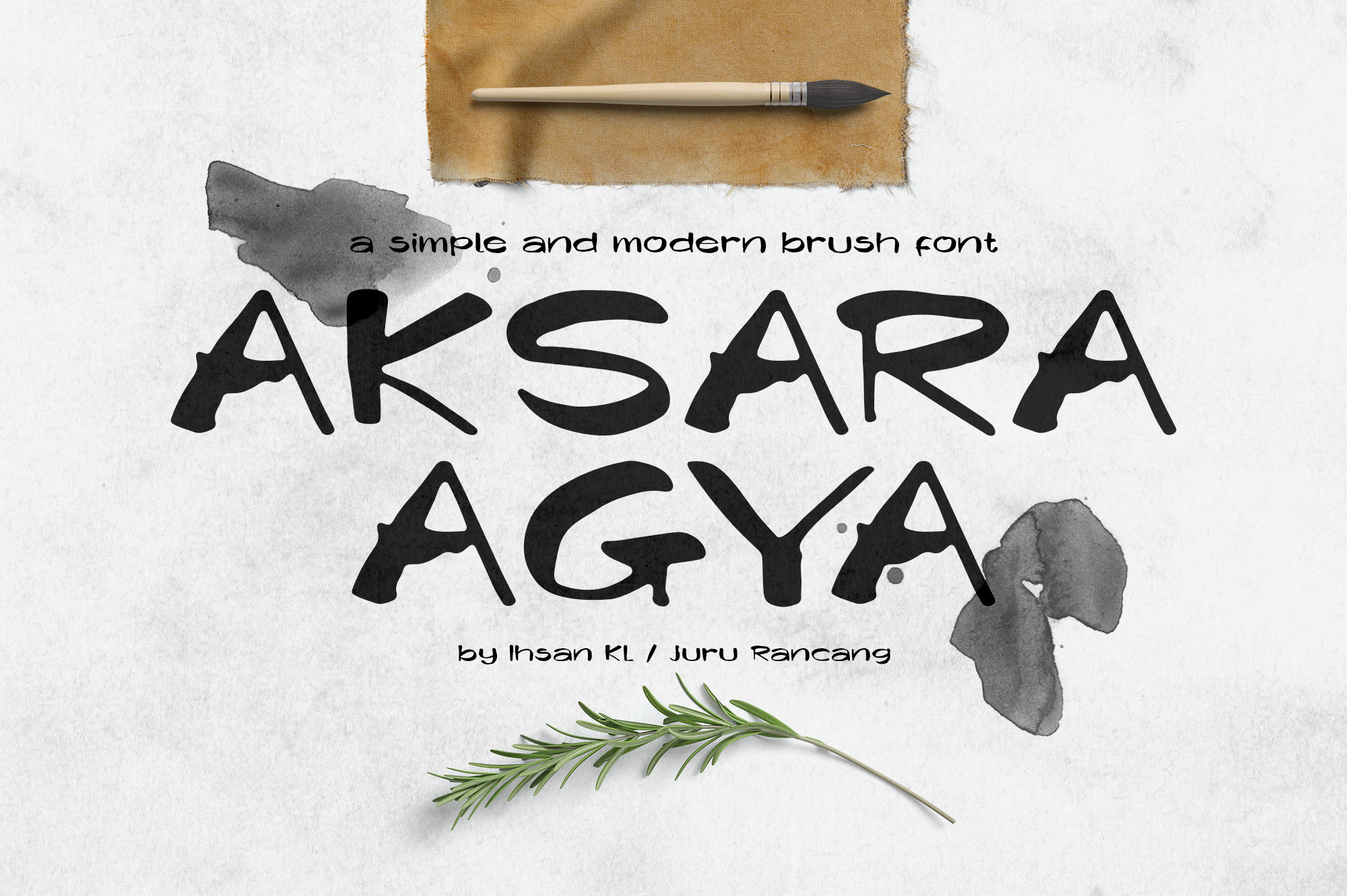 Aksara Agya, a Script Font by Juru Rancang Studio