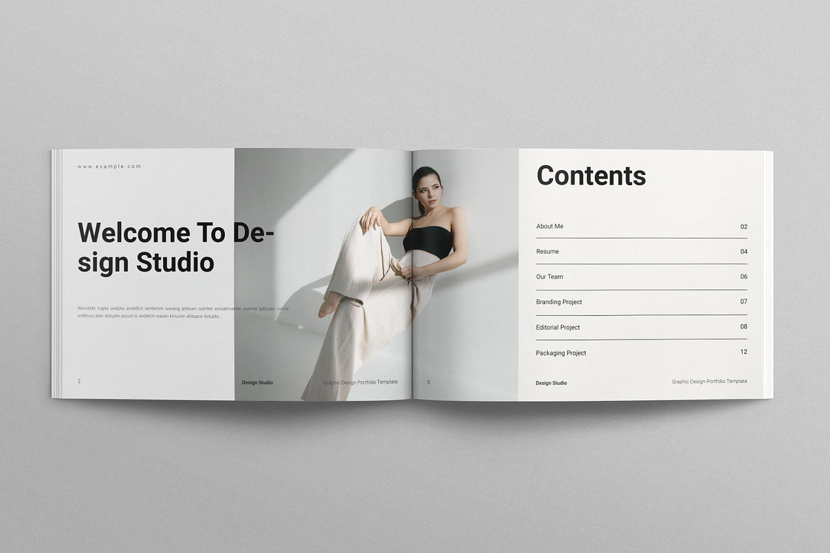 Graphic Design Portfolio Brochure, a Brochure Template by E-Type