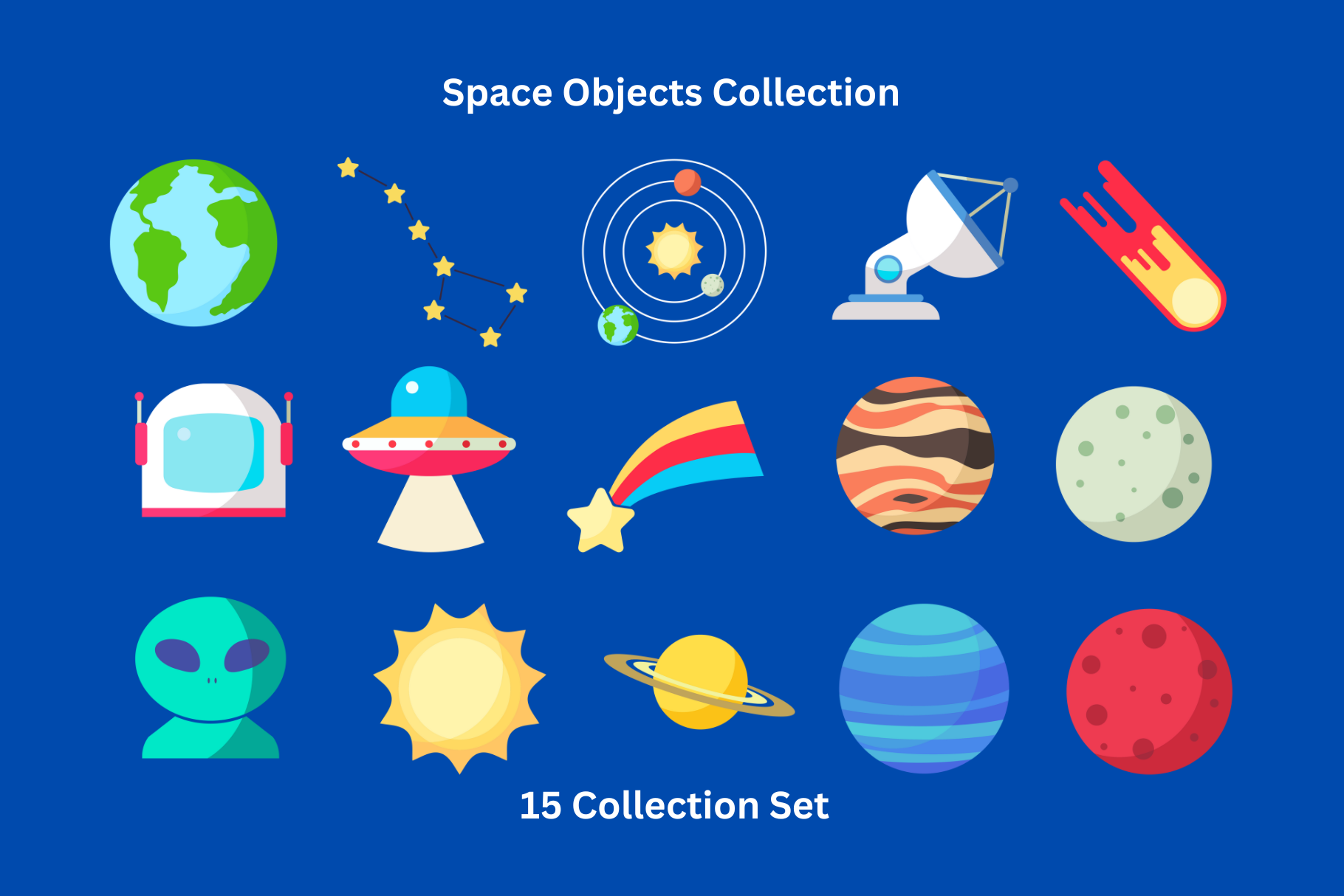 Space Objects Collection | Technology Illustrations ~ Creative Market