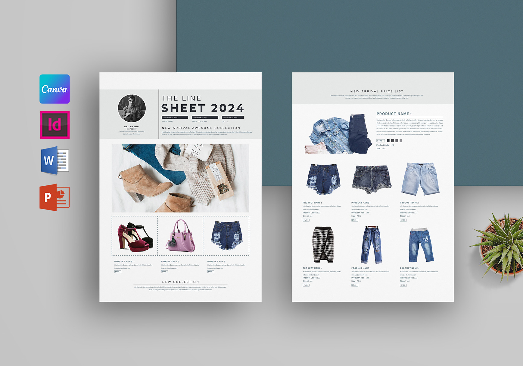 Line Sheet For Wholesale Template, a Stationery Template by obayes