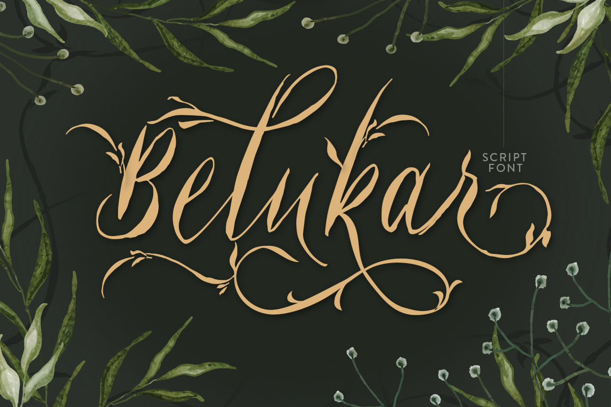 Belukar - Unique Display Script, a Script Font by Letterhend Studio