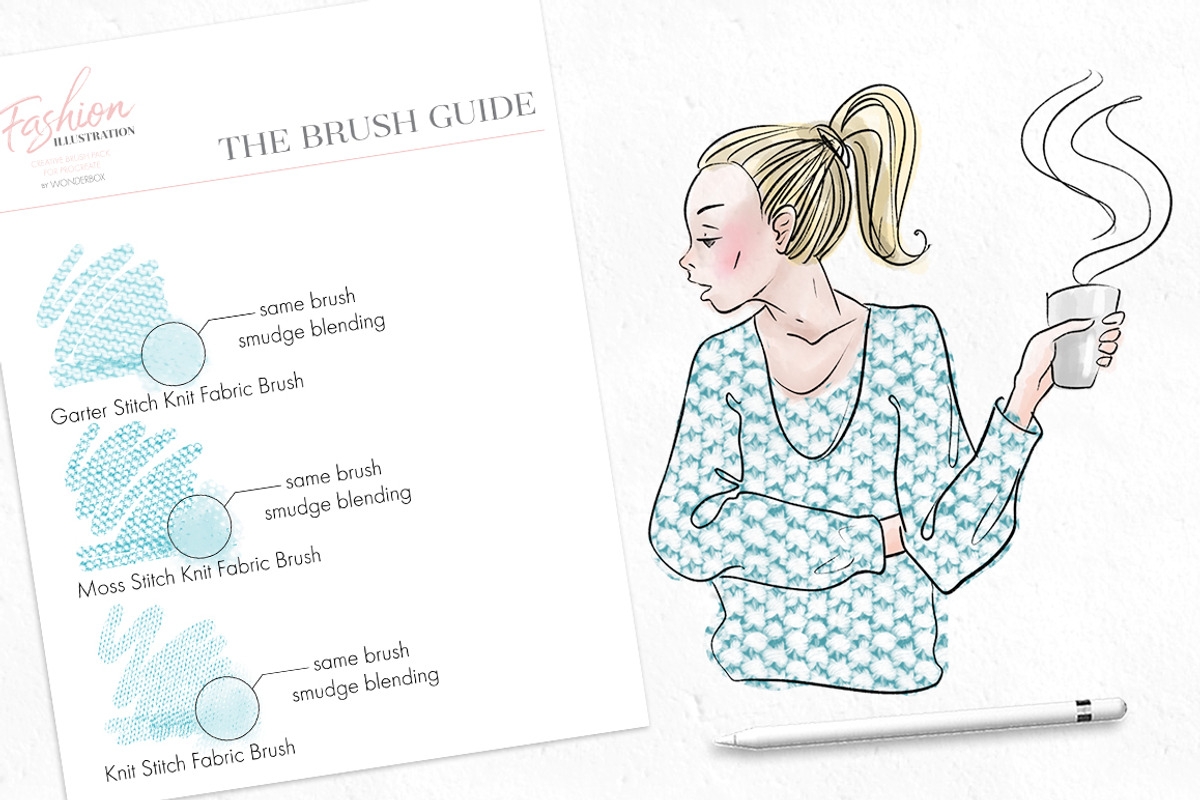 Procreate Fashion Illustration Set, a Brush Add-On by Wonderbox Creative