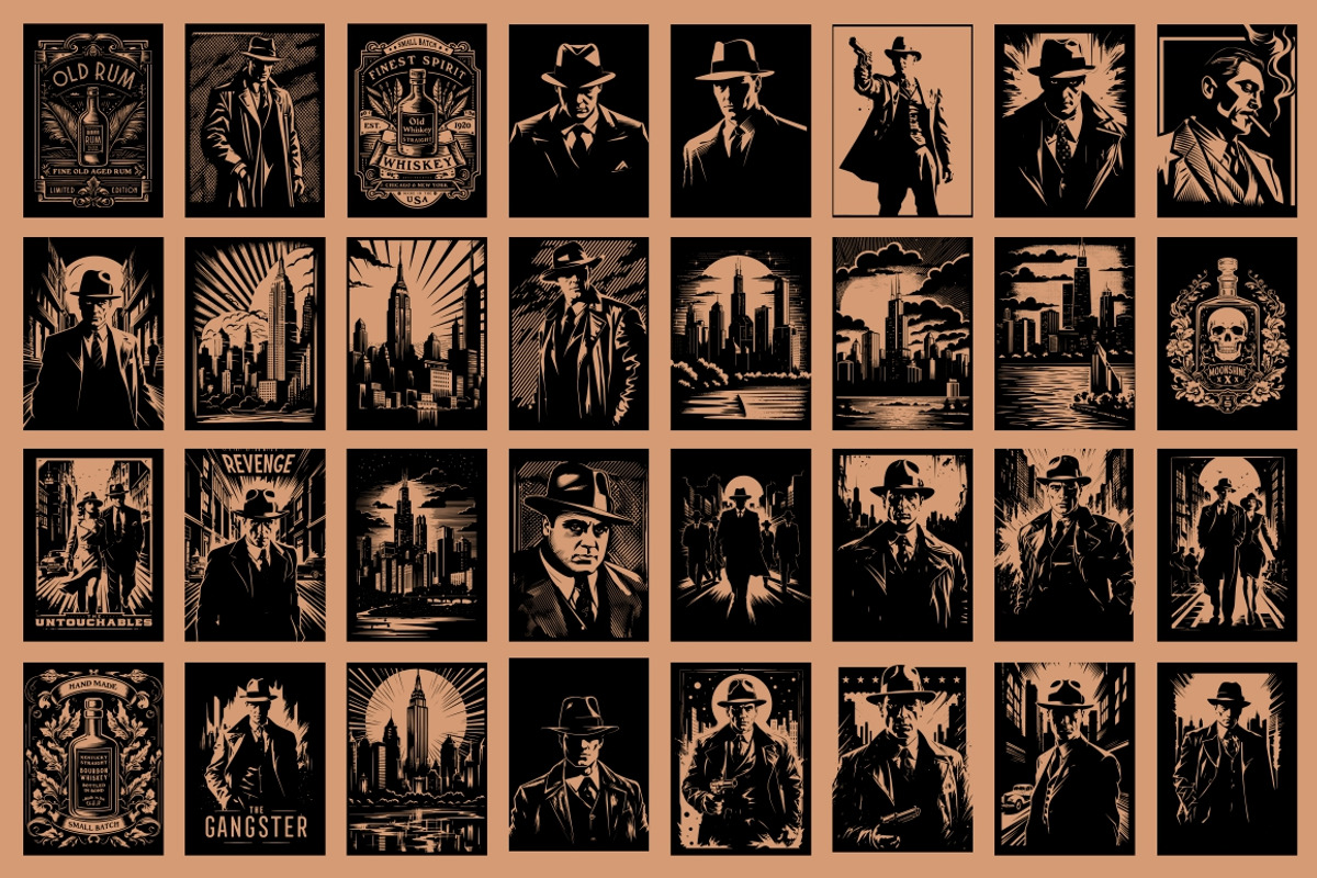 200 Mafia and Gangster illustrations