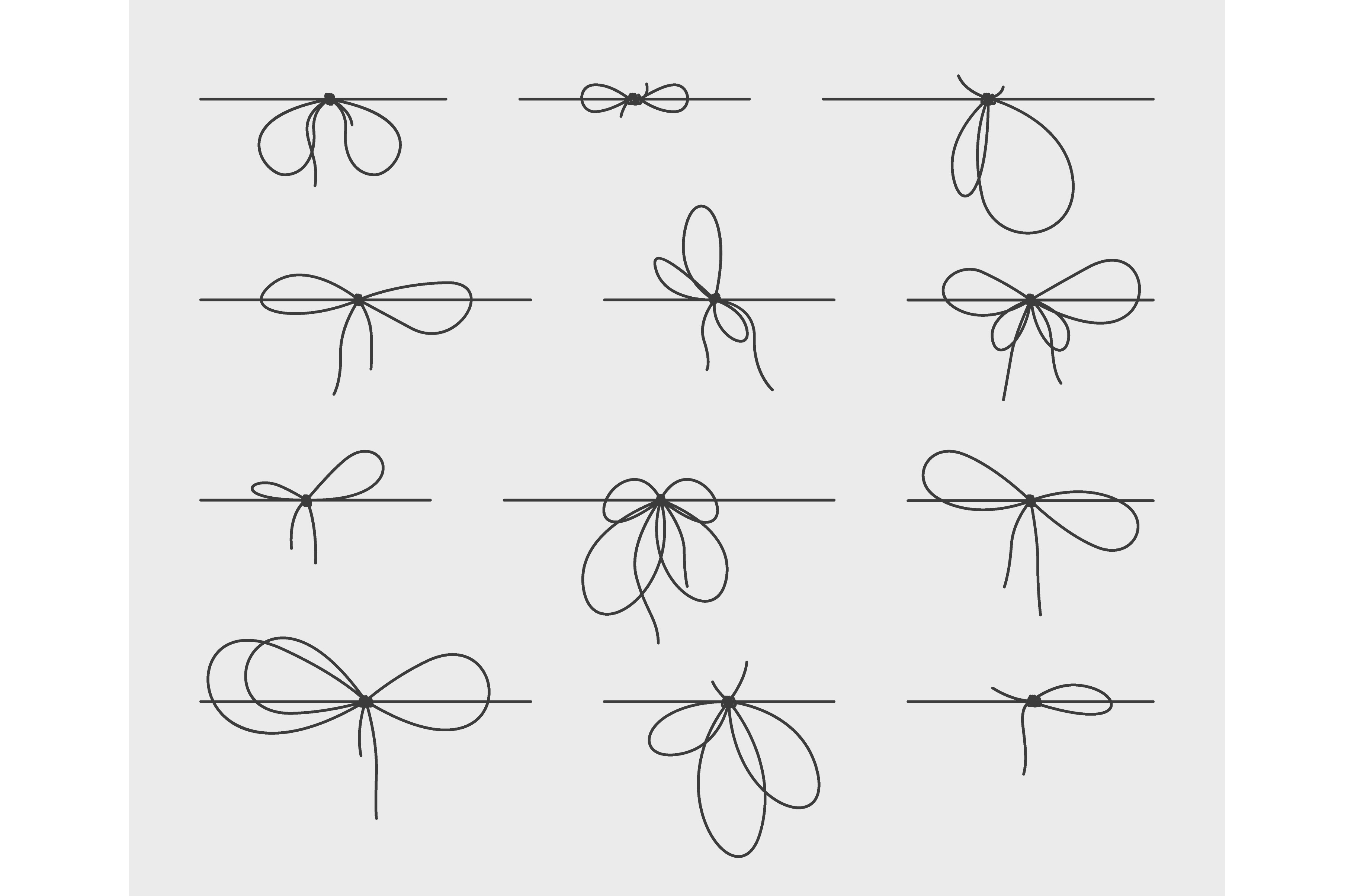 Simple bows. Cute textile decorative, a Background Graphic by Onyx ...