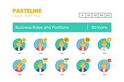 80 Business Roles & Positions Icons, an Icon by Flat Icons