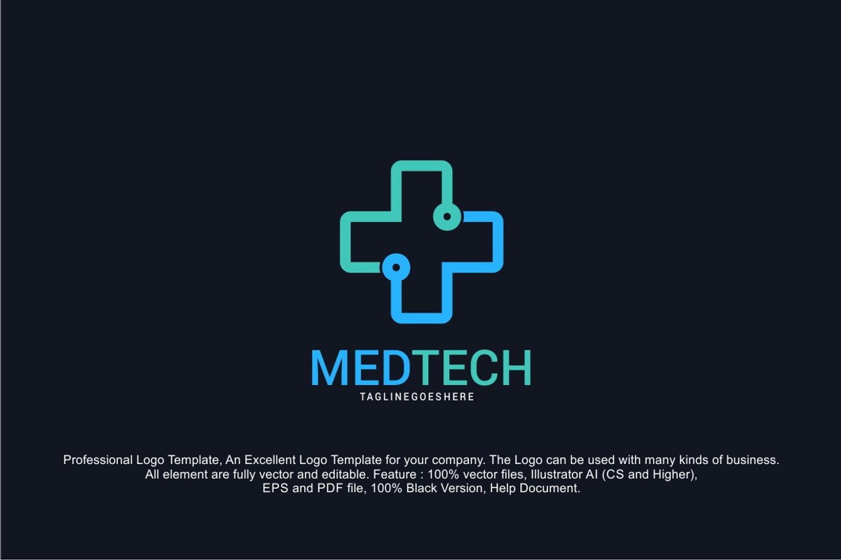 Medical Tech Logo Template, a Branding & Logo Template by PutraCetol Studio