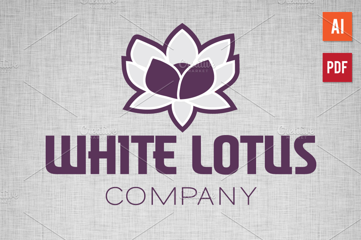 White Lotus Logo, a Branding & Logo Template by SkyvaraSupply