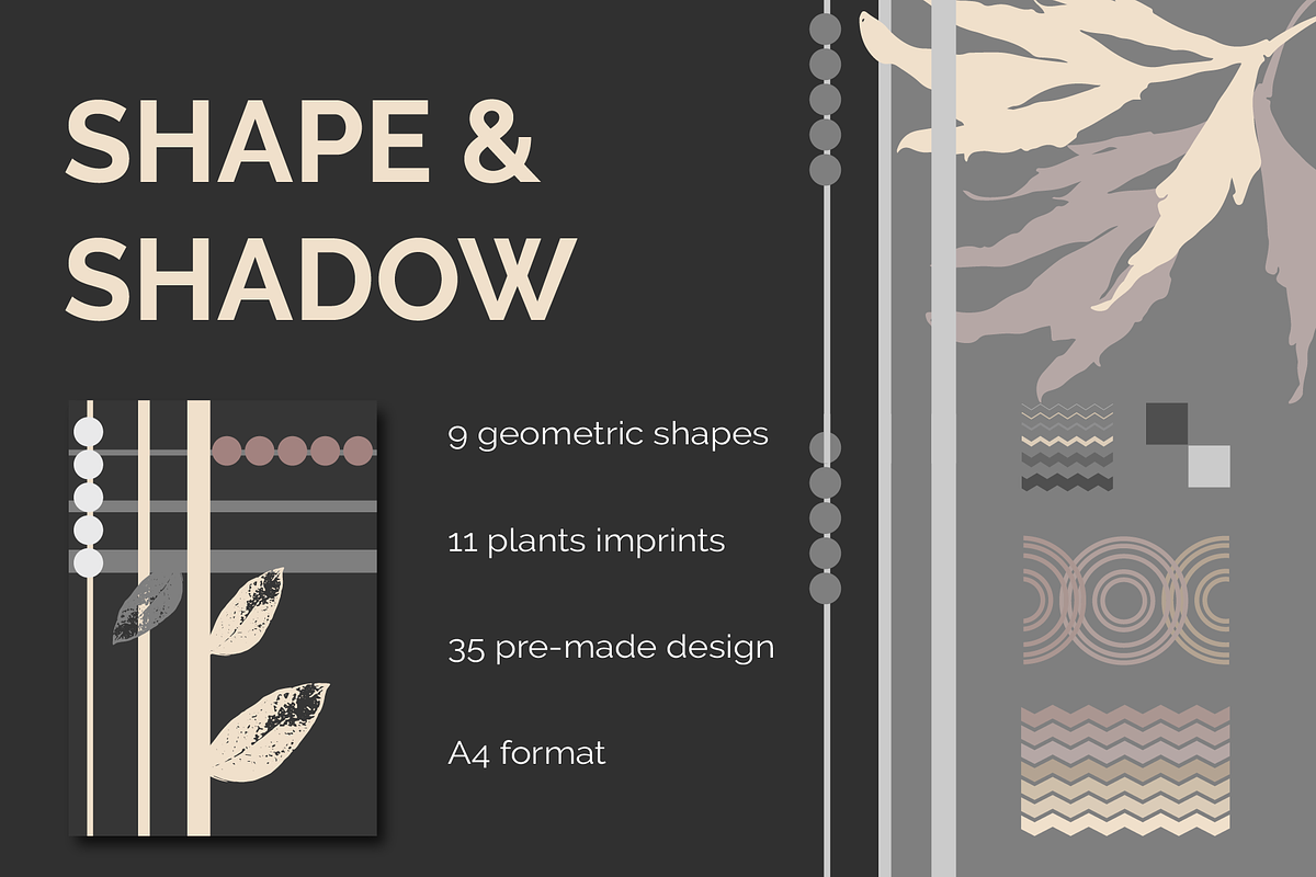 Shape and Shadow. Graphic elements, a Graphic by lokfrid
