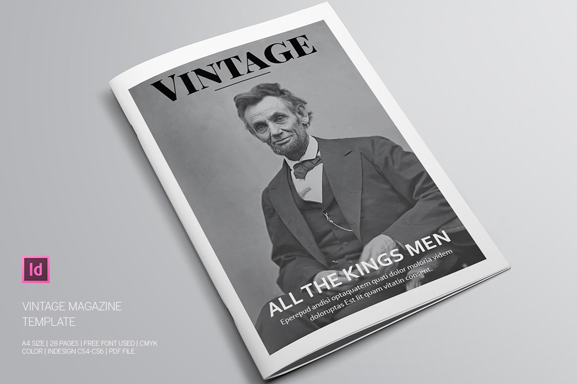 Vintage Magazine, a Magazine Template by Bookrak Graphic Design ...