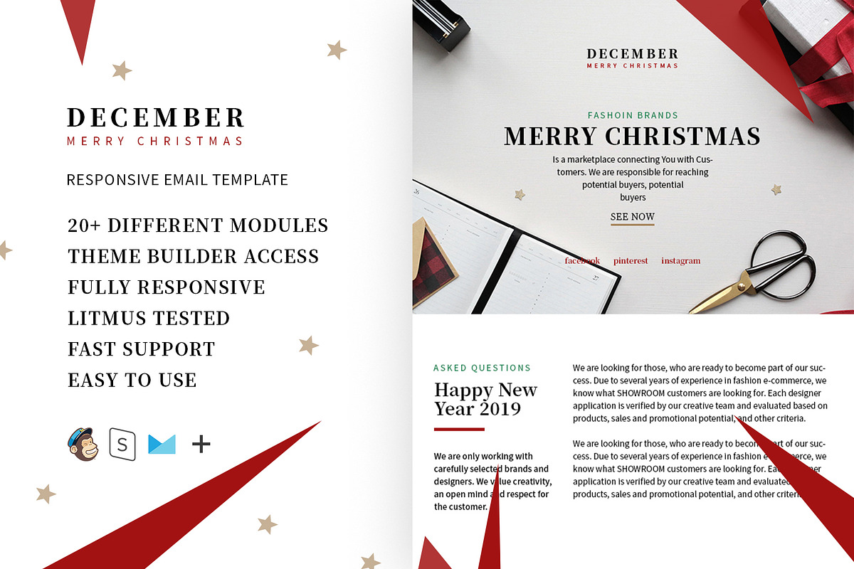 December - Christmas email template, an Email Template by ThemesCode