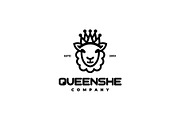 sheep queen logo | Branding & Logo Templates ~ Creative Market