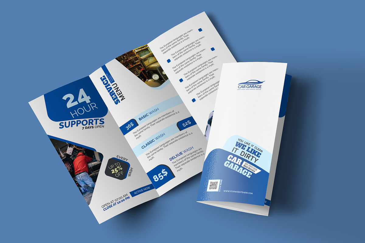 Car Garage Tri-Fold Template, a Brochure Template by MRI STUDIO