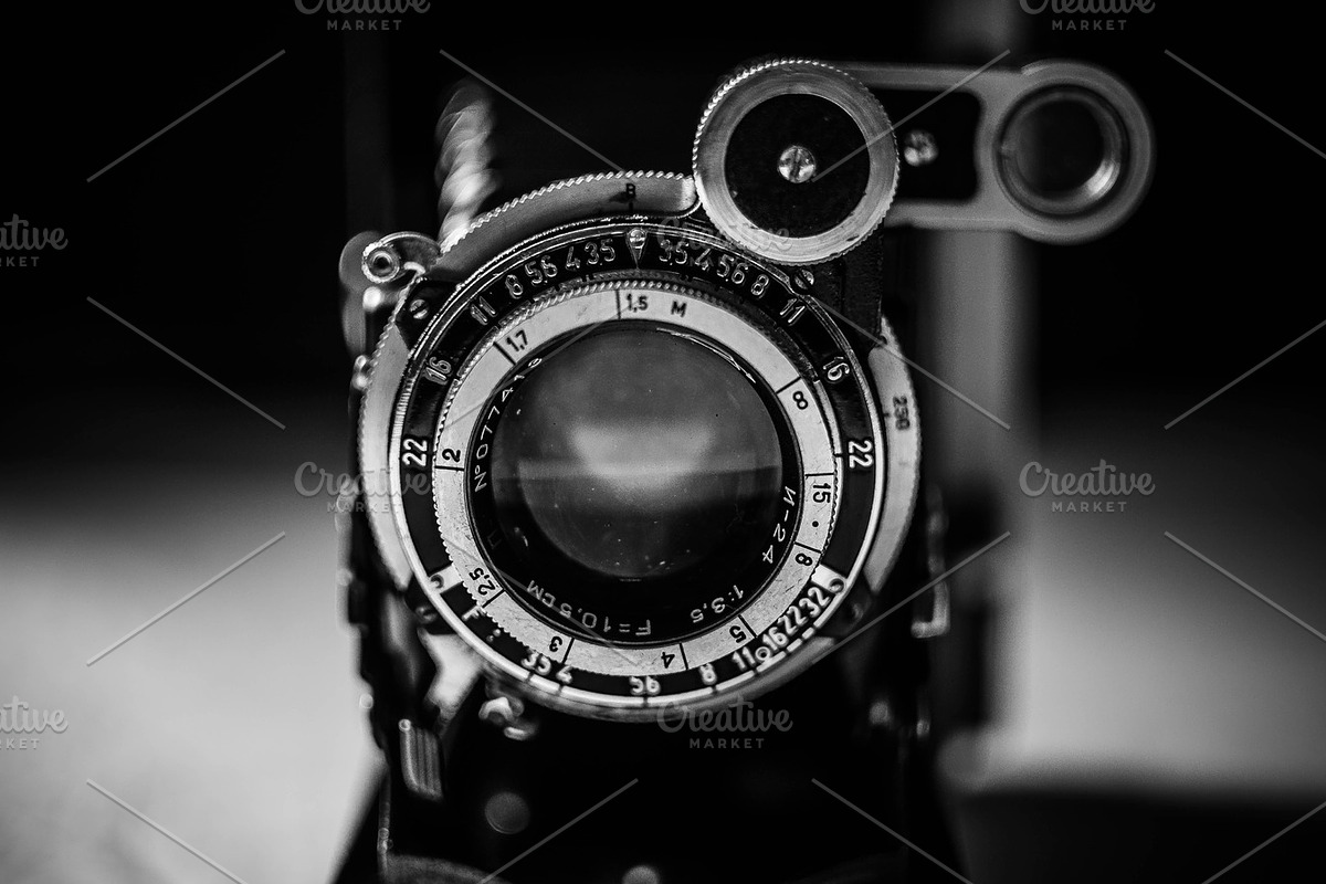 Vintage camera package, a Technology Photo by maxsokal | Creative Market