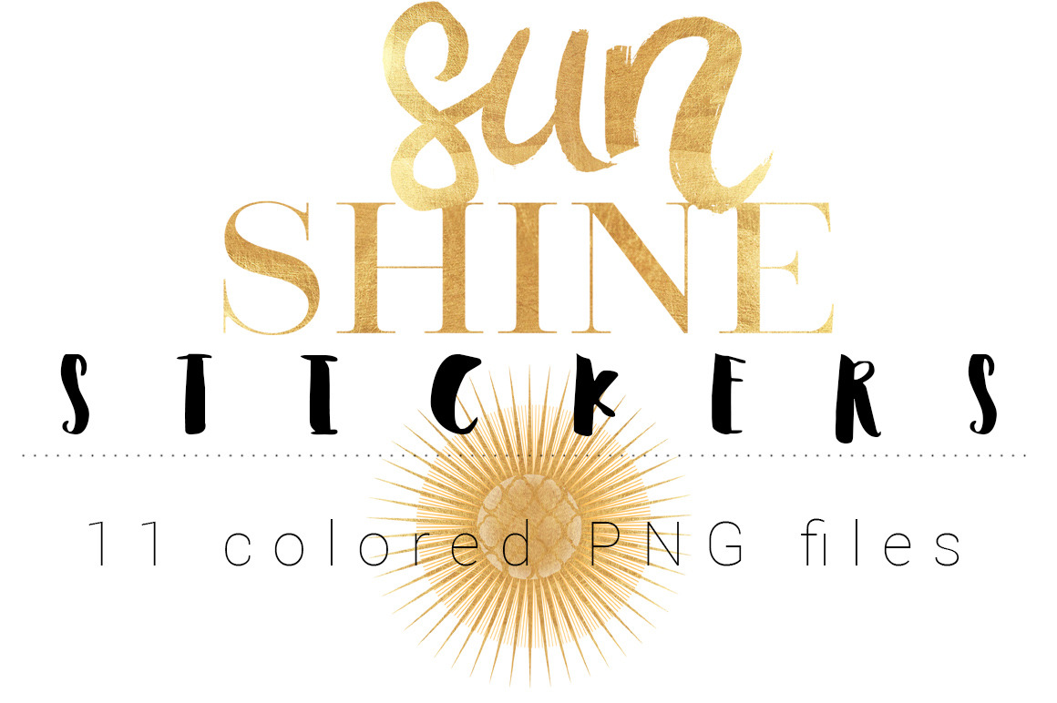 Sunshine Stickers, an Object Graphic by Rhonna Designs