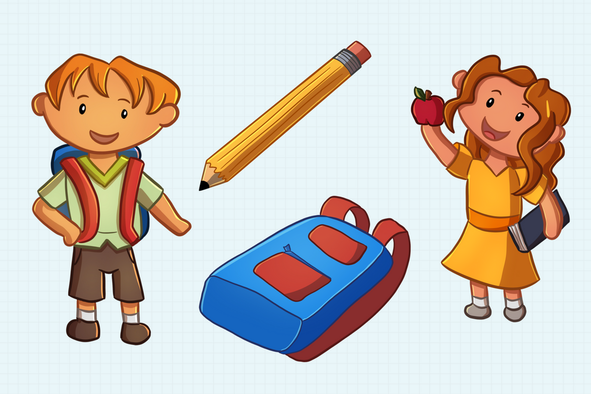 Cute School Kids Clip Art, an Education Illustration by Keepin' It Kawaii