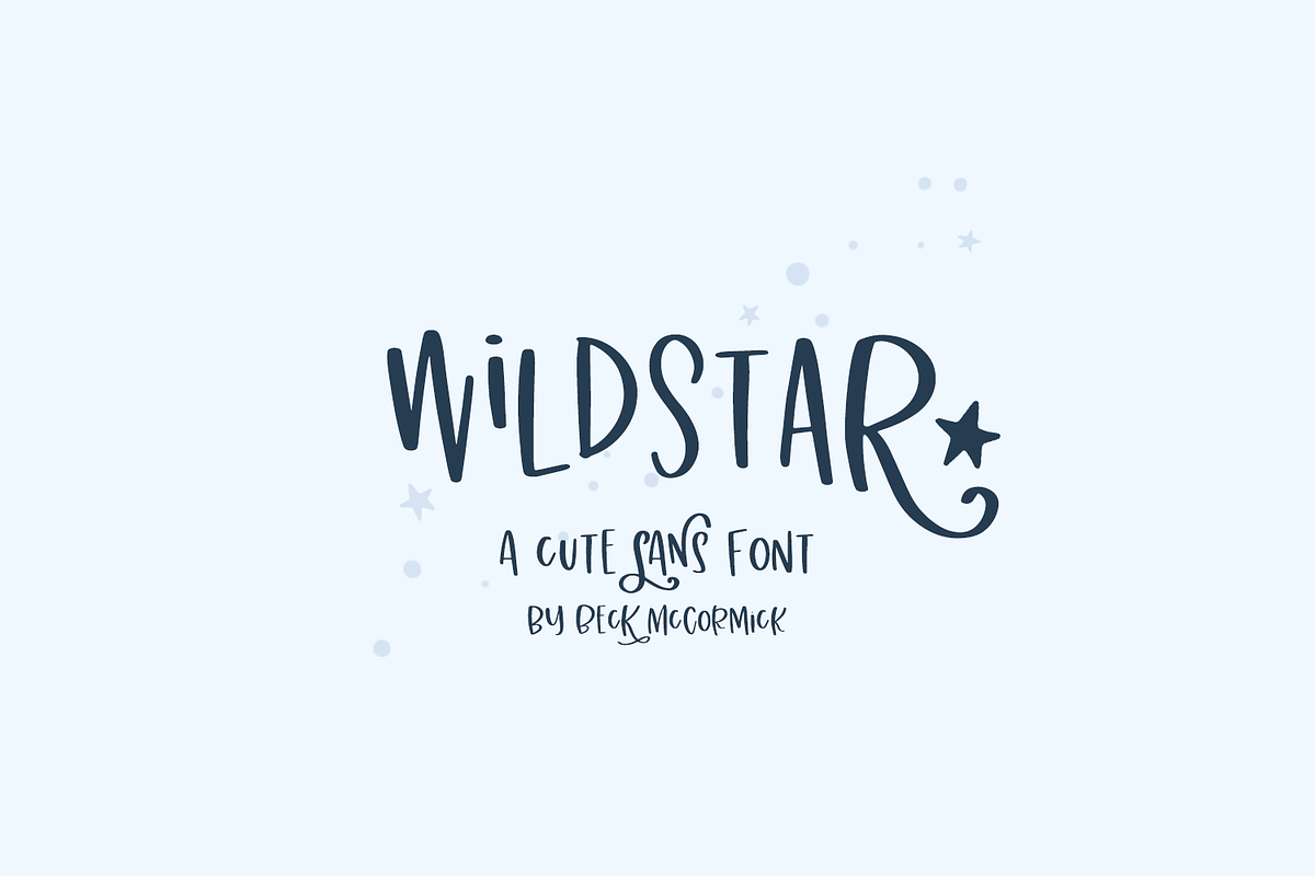 Wildstar Sans, a Handwritten Font by Beck McCormick