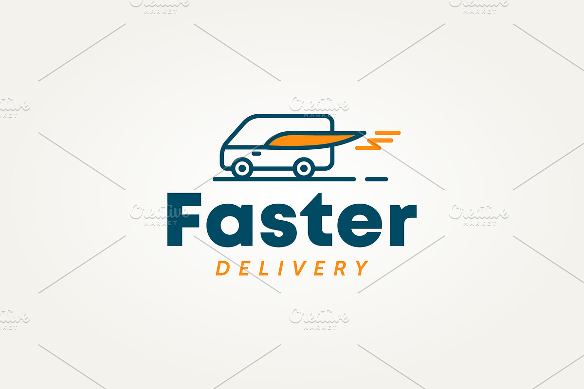 faster delivery simple logo design