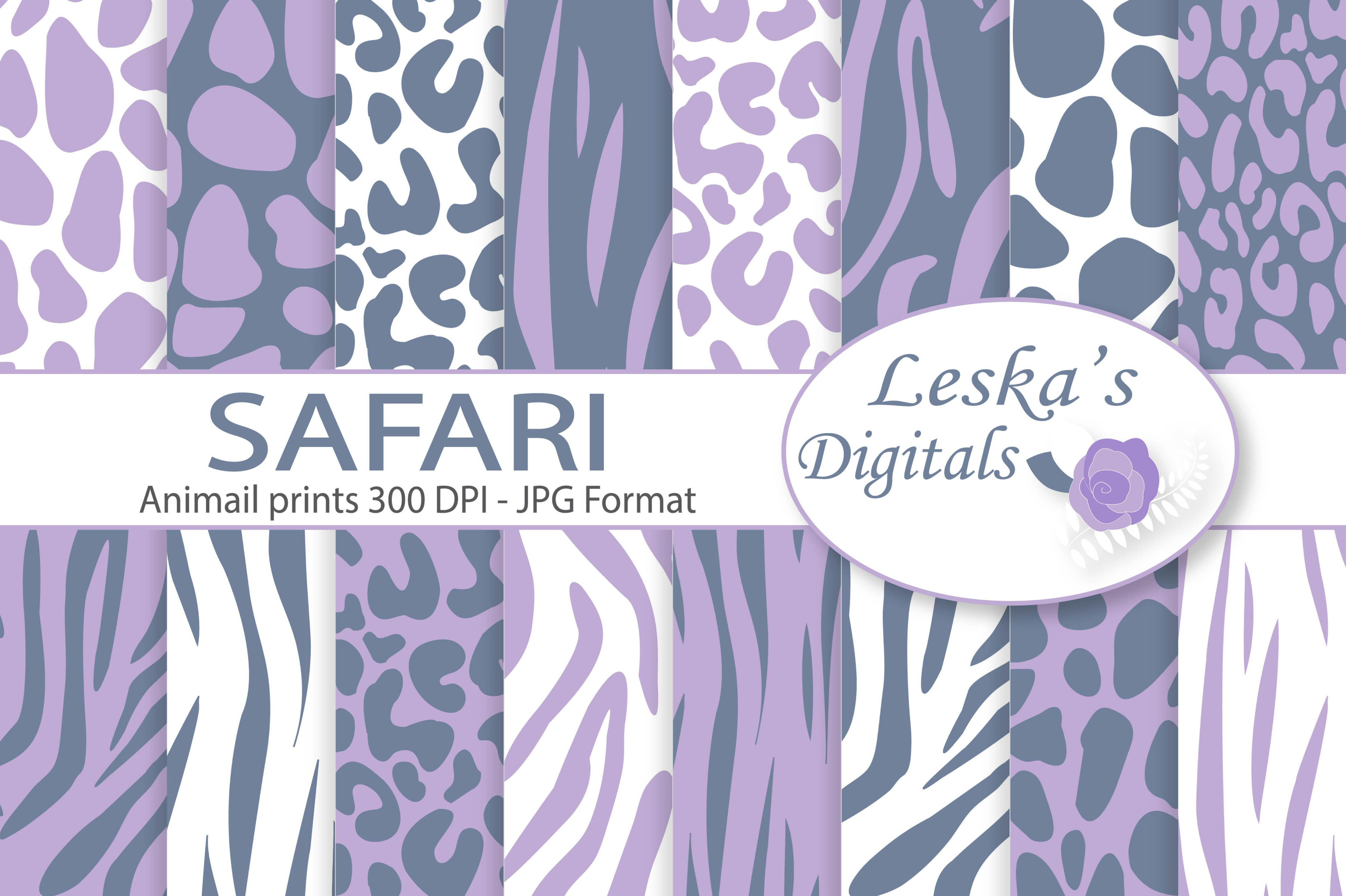 Animal Prints - Safari Digital Paper, a Pattern Graphic by Leska's Digitals