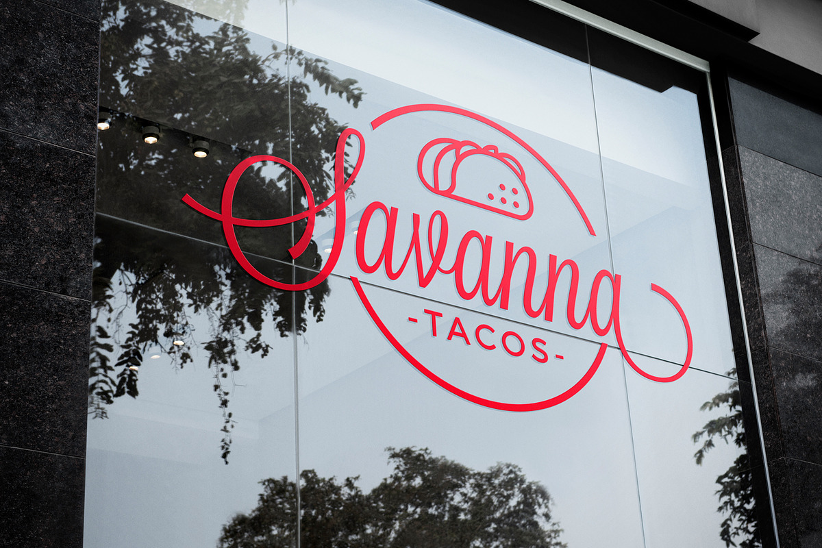 Sticker Logo on Glass Window Mockup, a Product Mockup by DesignNeutrons