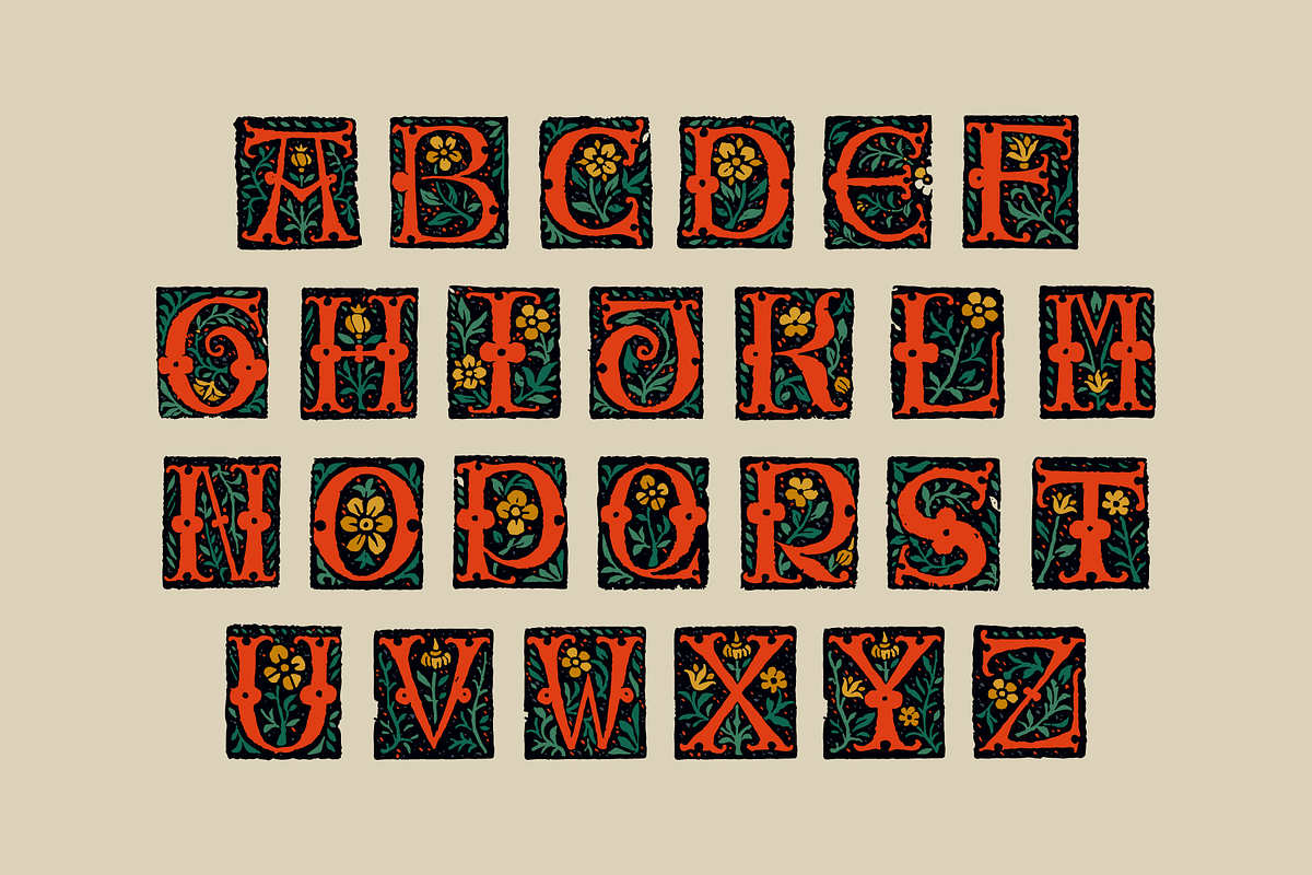 Antoine Medieval drop caps font