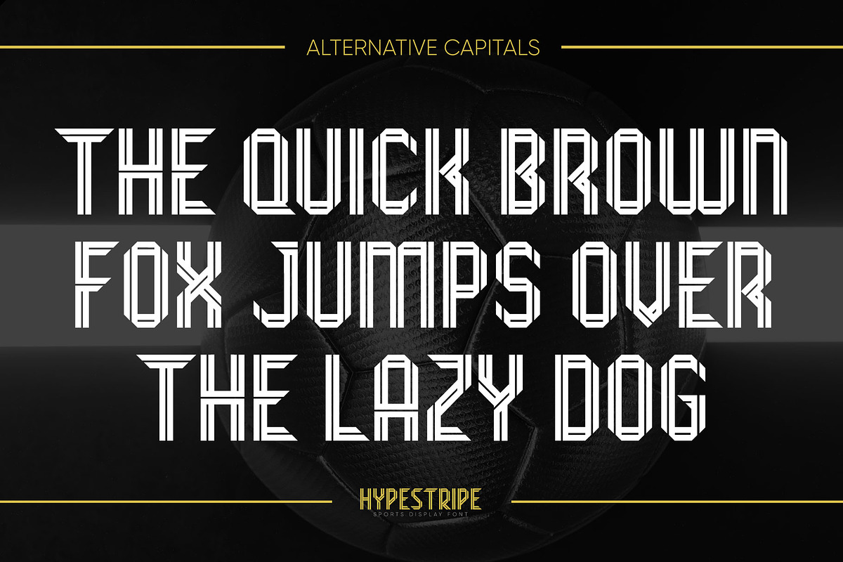 Hypestripe Sports Display Font, a Sans Serif Font by Alphabet Agency