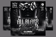 All Black Party Flyer Template, a Flyer Template by Hotpin