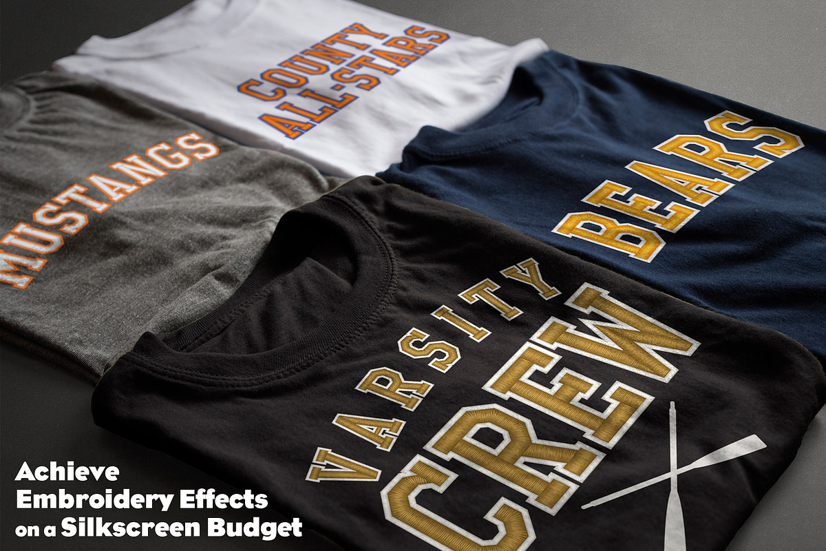 Embroidered Sports Vector Alphabet, an Object Graphic by Mysterylab ...