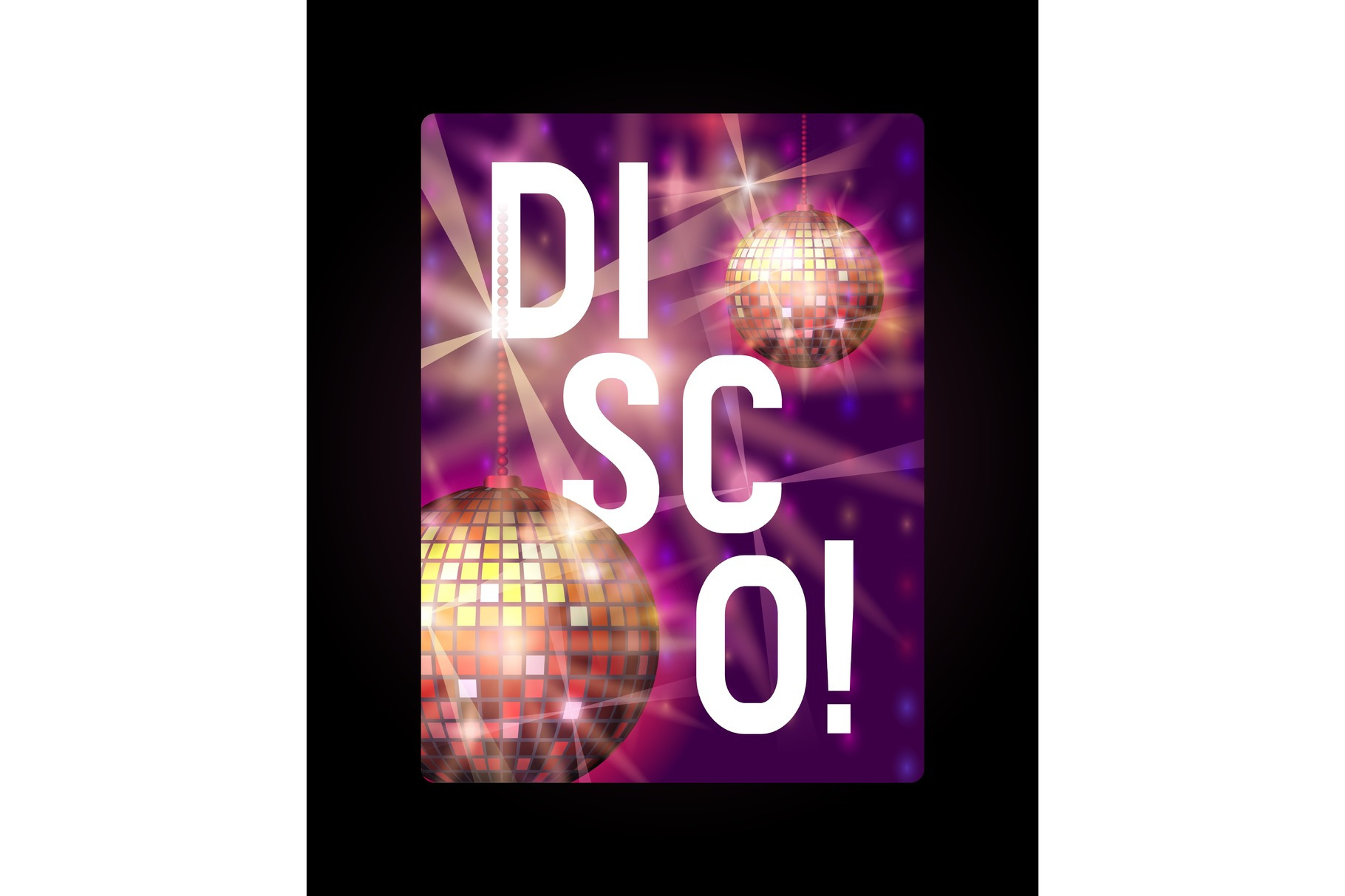 Disco poster, banner vector, a Work Illustration by Vectorstockersland