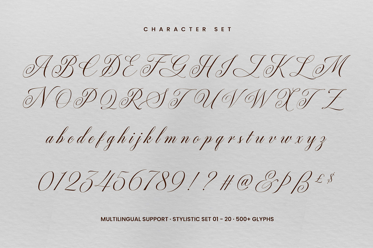 Quadrian - Elegant Script, a Script Font by Arterfak Project