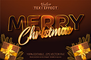 Christmas text, gold text effect | Brushes & More ~ Creative Market