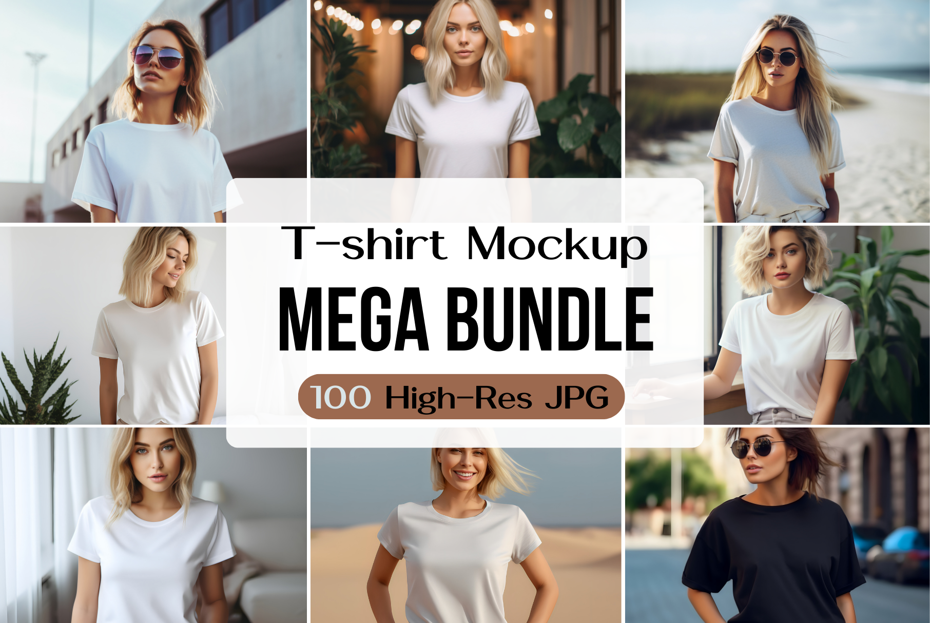 100 T-shirt Mockup Bundle, a Shirt Mockup by TatiMockup