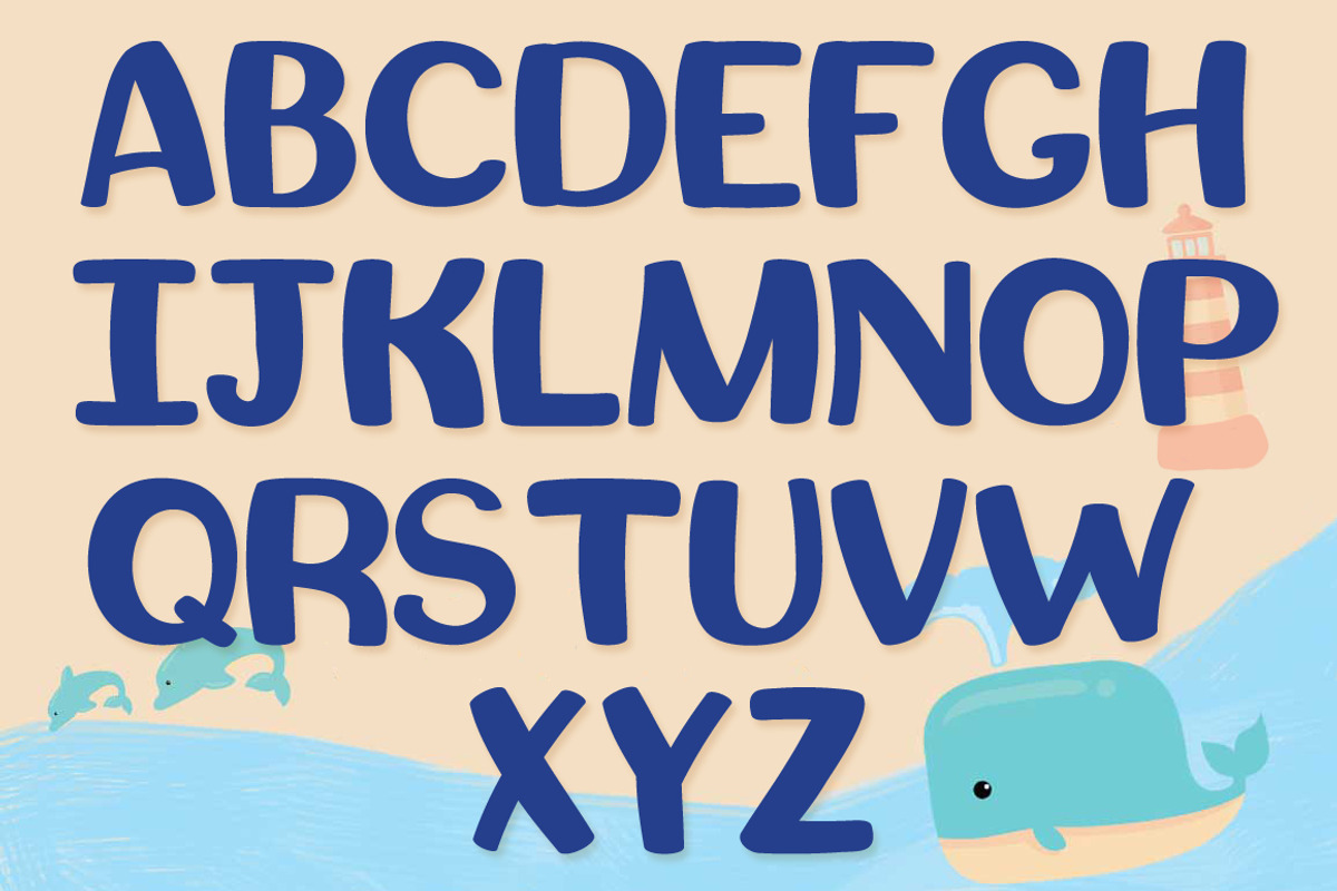 Squishy - A Fun Beach Font, a Font by Anastasia Feya