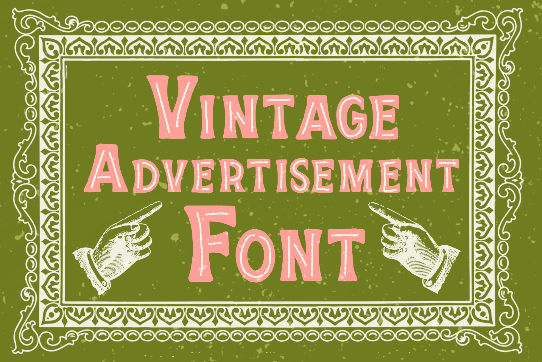 Vintage Advertisement Font, a Font by Liz Kohler Brown