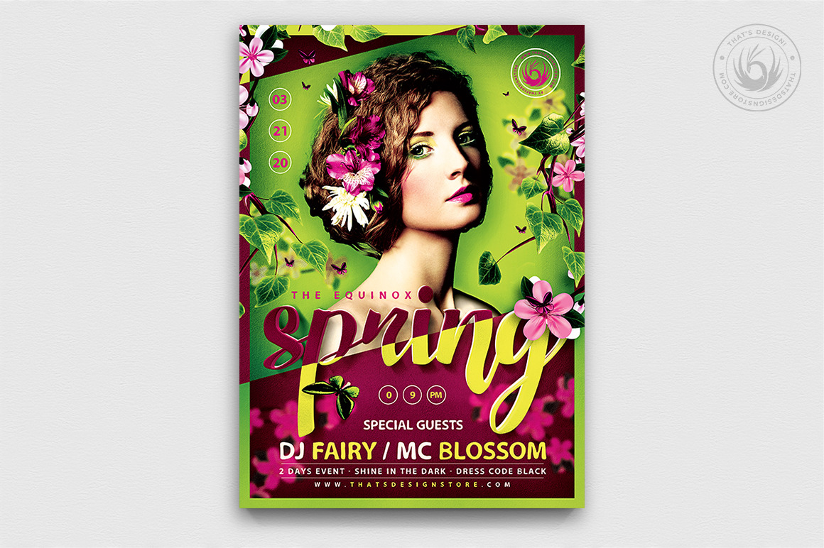 Spring Event Flyer Template PSD Design