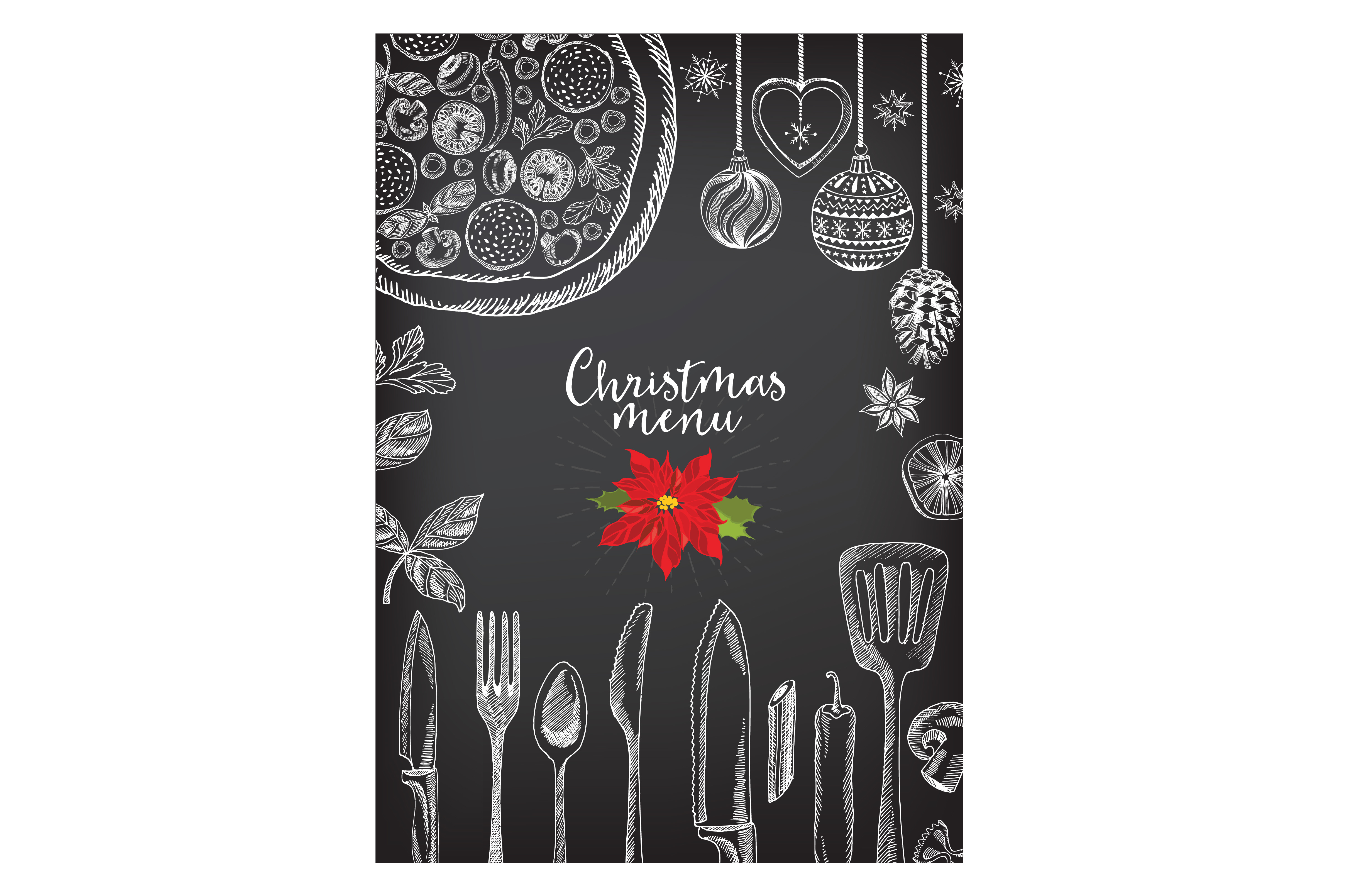Holiday menu poster, a Food Illustration by SpaceDuck