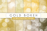 Gold Bokeh Digital Papers, a Pattern Graphic by La Boutique dei Colori
