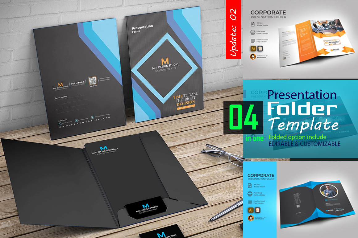Presentation Folder Template, a Stationery Template by MRI STUDIO